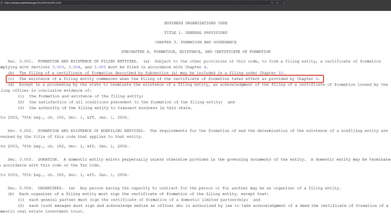 File The Certificate Of Formation In Texas 2026: Guide For LLCs
